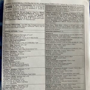 UNCUT Mccall's 3469 and 5131 - Shoes and Accessories for 18" Dolls - Etsy