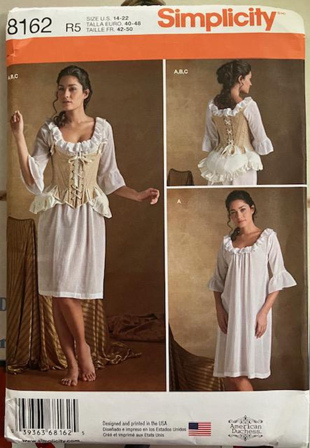 Simplicity American Duchess Patterns 8162 and 8941 - 18th Century ...