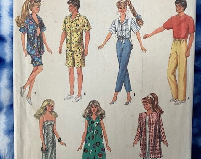 UNCUT 1990s Simplicity Barbie Patterns - Etsy
