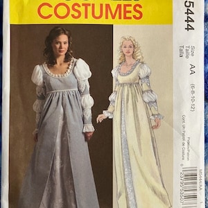UNCUT Mccall's 4492, 5444, 3797, 2242 - Renaissance Costumes, Sizes 6 ...