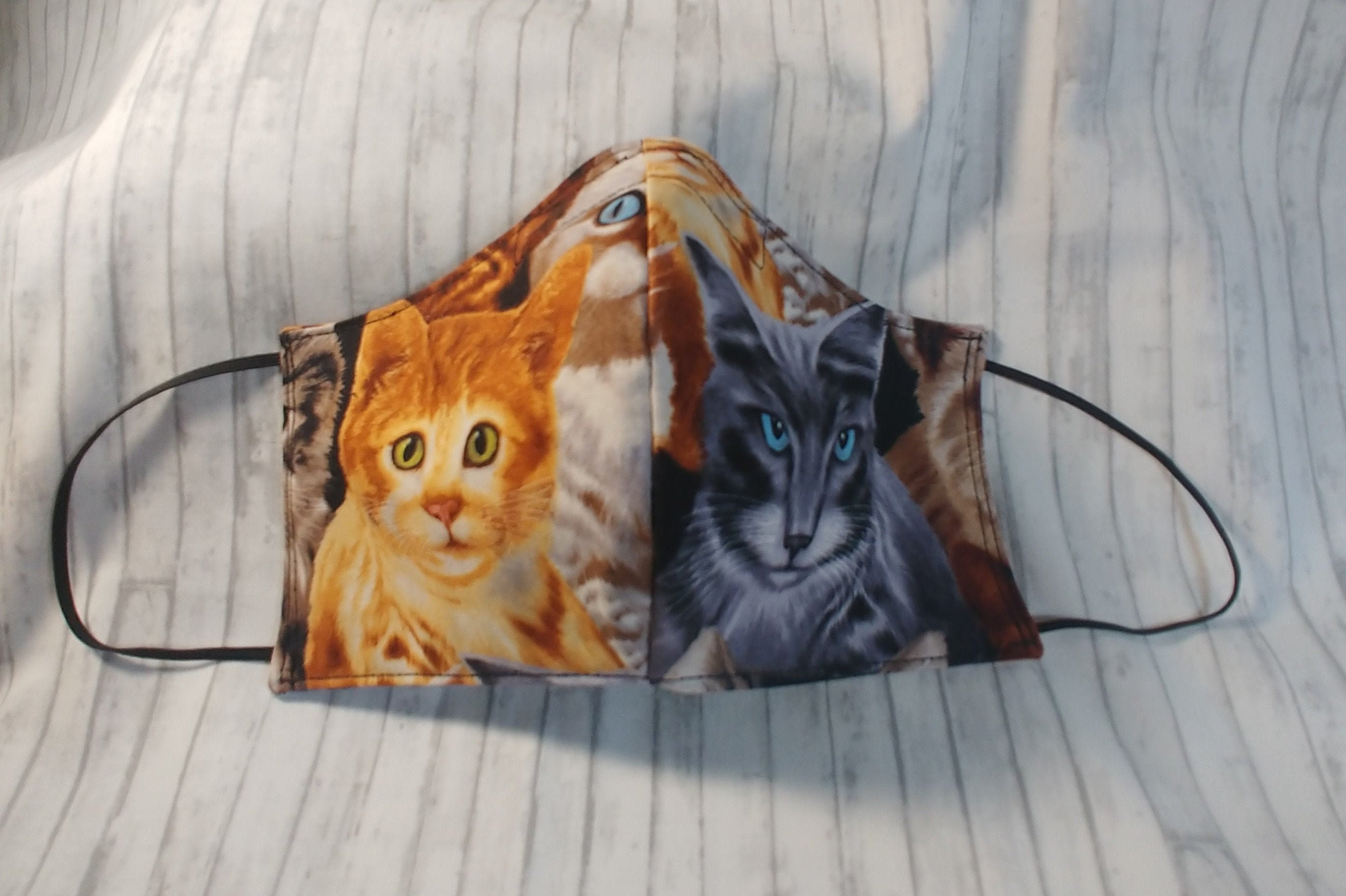 Cat Mask, Kitty Mask, Cotton Mask, Face Covering, Mask, Reusable Face ...