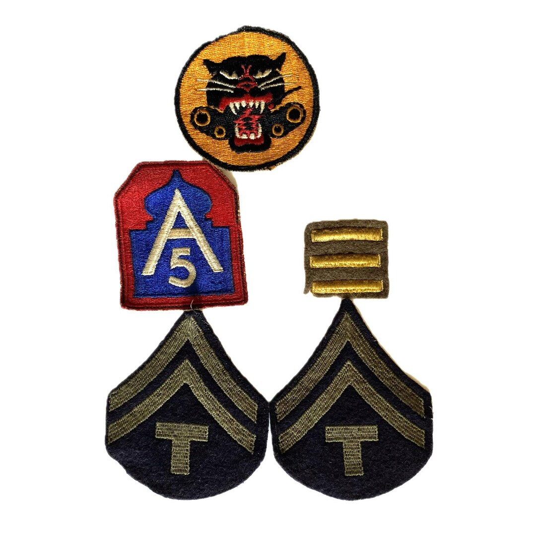 Lot of 5 WWII US Army Patches Badge, Tank Destroyer Shoulder Patch 4 ...