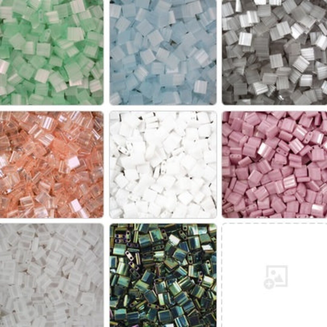 Miyuki Tila 5mm 60x Square Flat Tiles Twin Hole Two Japanese - Etsy UK