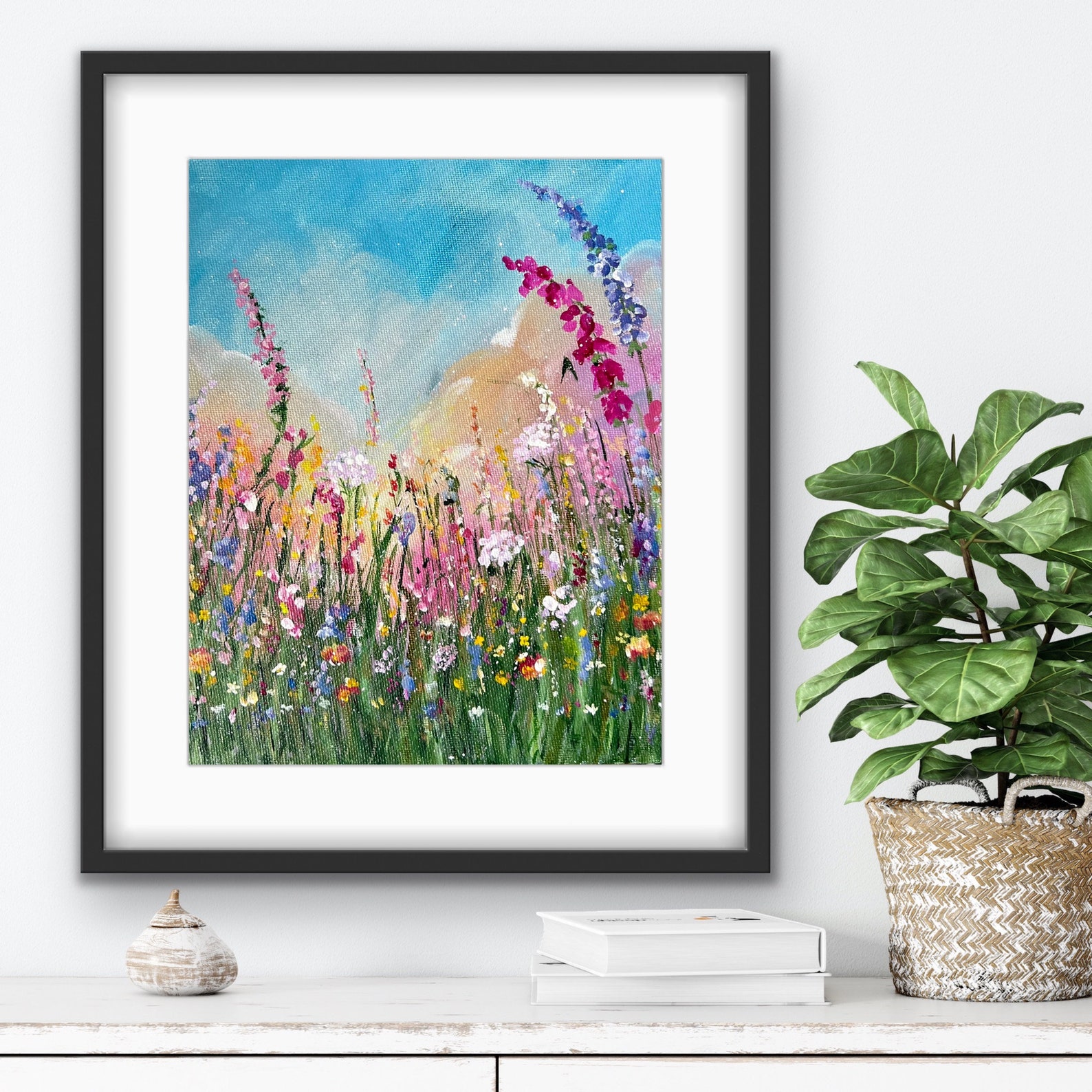 Sunset Meadow A4 Fine Art Print Meadow Wildflower Meadow - Etsy UK