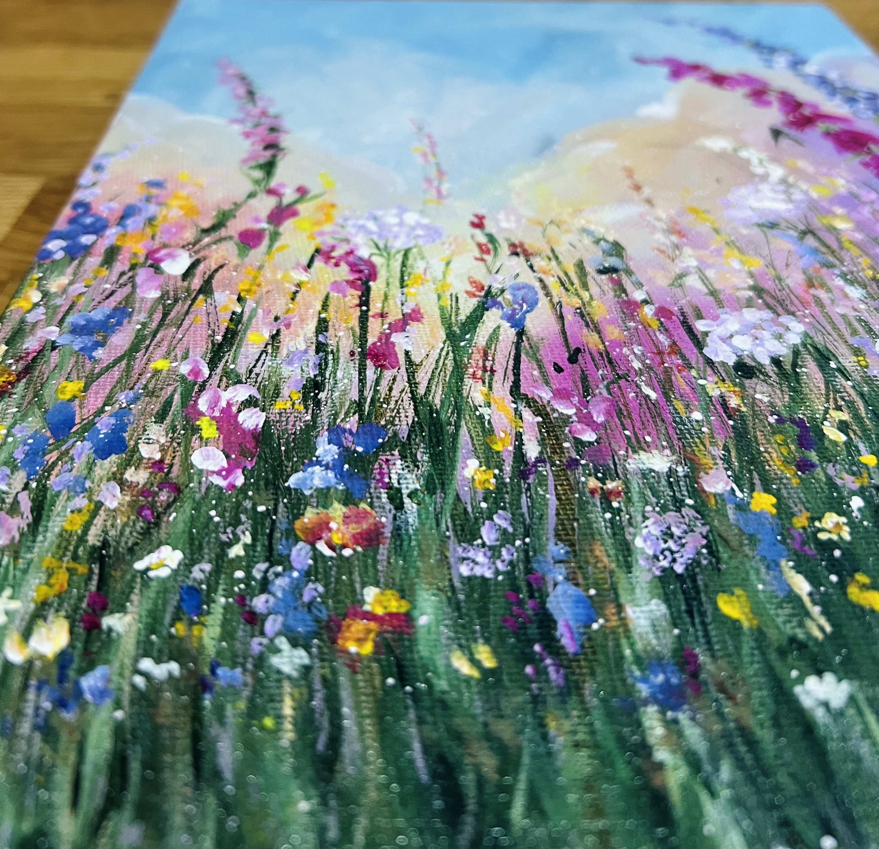 Sunset Meadow A4 Fine Art Print Meadow Wildflower Meadow - Etsy UK