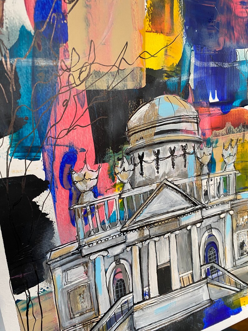 A4 Gibside Abstract Painting A4 Art Print Abstract - Etsy