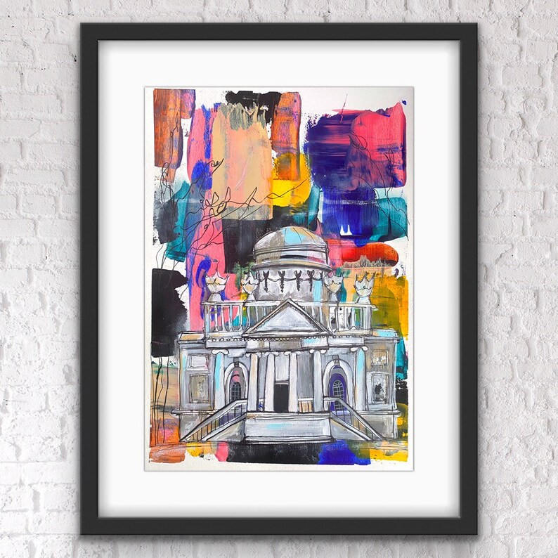 A4 Gibside Abstract Painting A4 Art Print Abstract - Etsy
