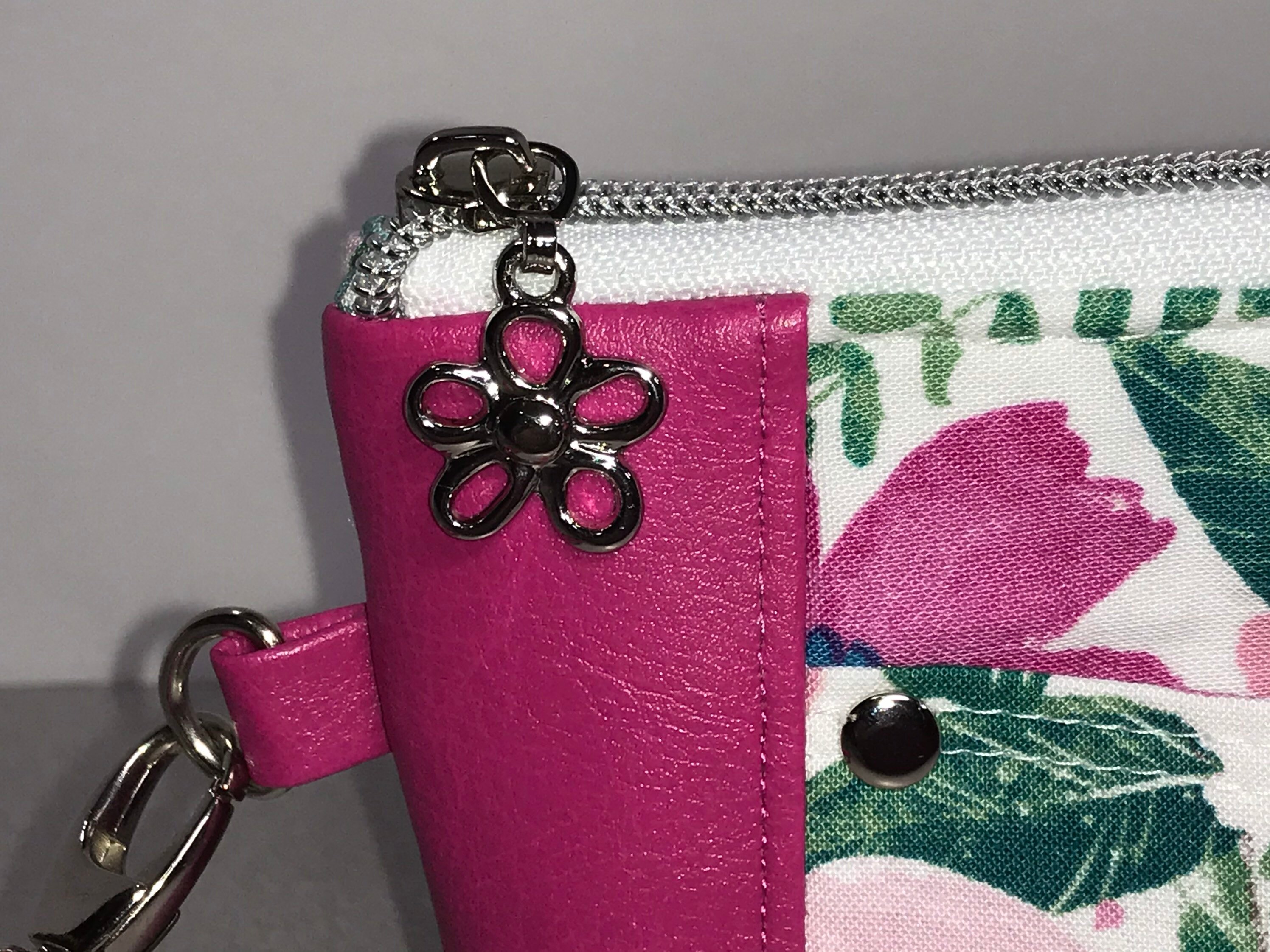 Pink Floral Wristlet - Etsy