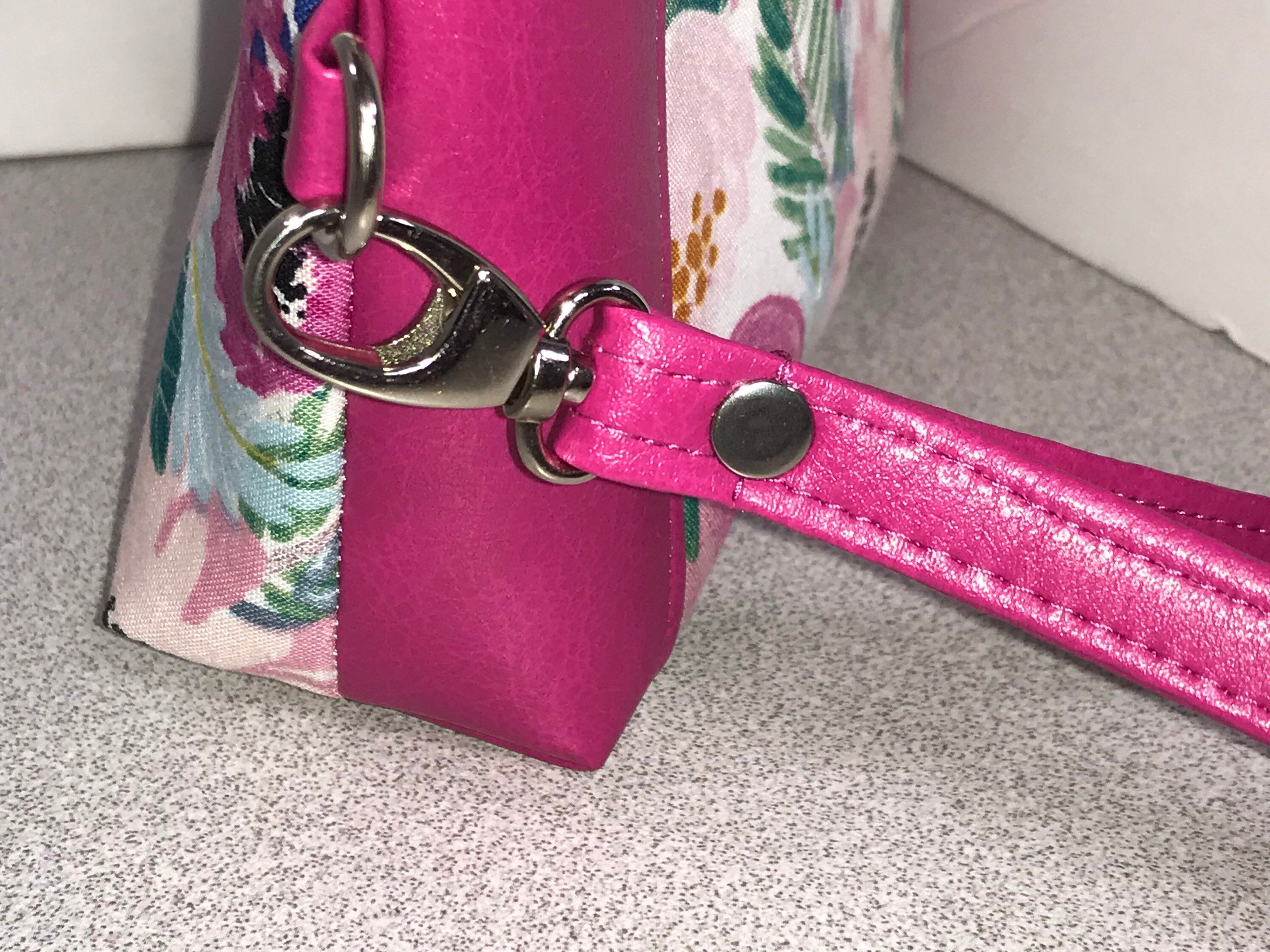 Pink Floral Wristlet - Etsy