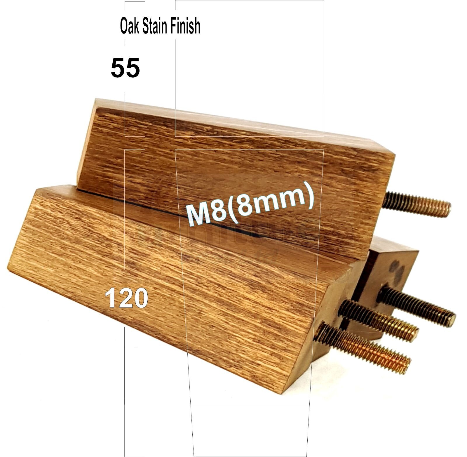 Furniture Legs Solid Wood Block Replacement Square Feet 120mm | Etsy