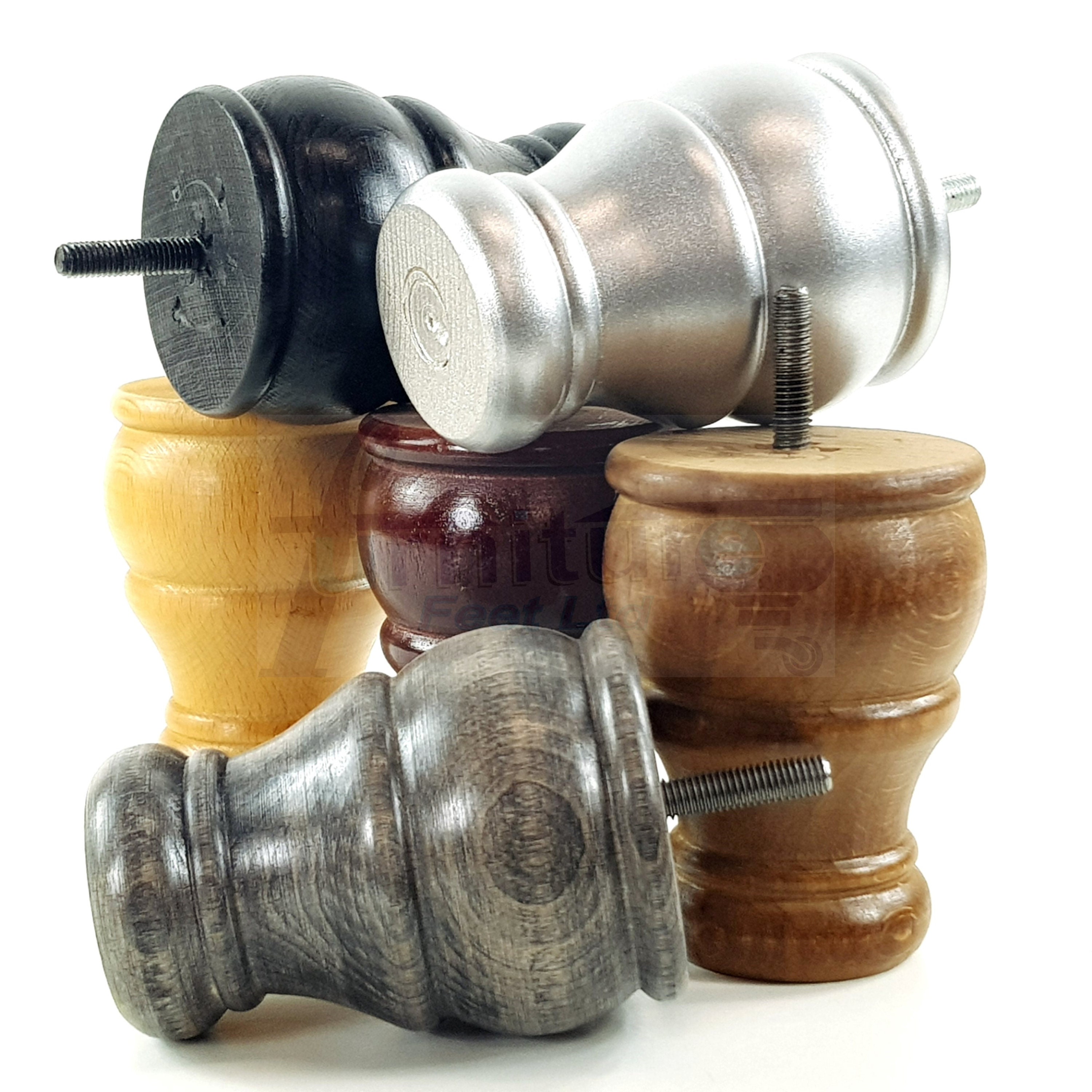 Solid Wood Furniture Feet Replacement Legs 100mm High For | Etsy