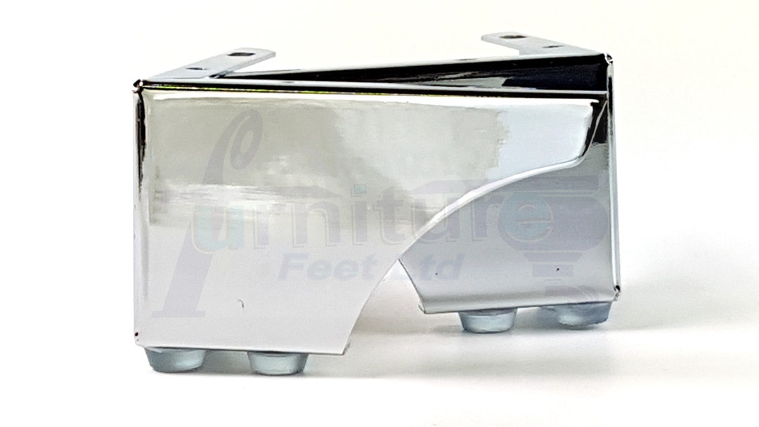 Metal Feet Chrome Silver Finish 70mm High Furniture Sofa Chairs Stools ...