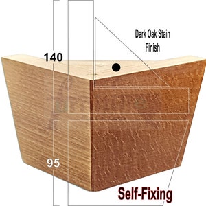 Solid Wood Furniture Legs Replacement Corner Feet 95mm High Multi ...
