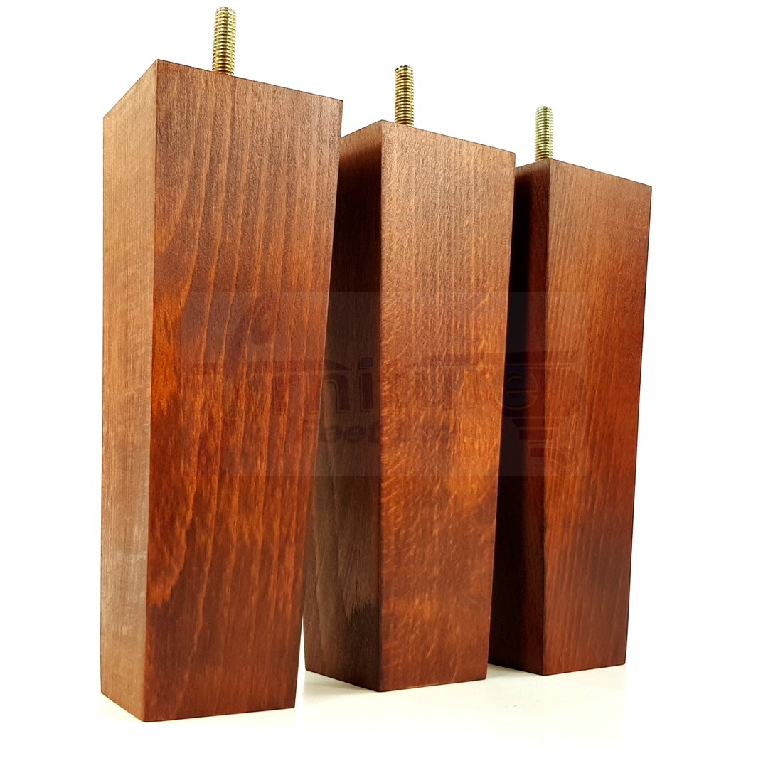 Wooden Furniture Feet Square Replacement Block Tapered Legs 100mm to ...