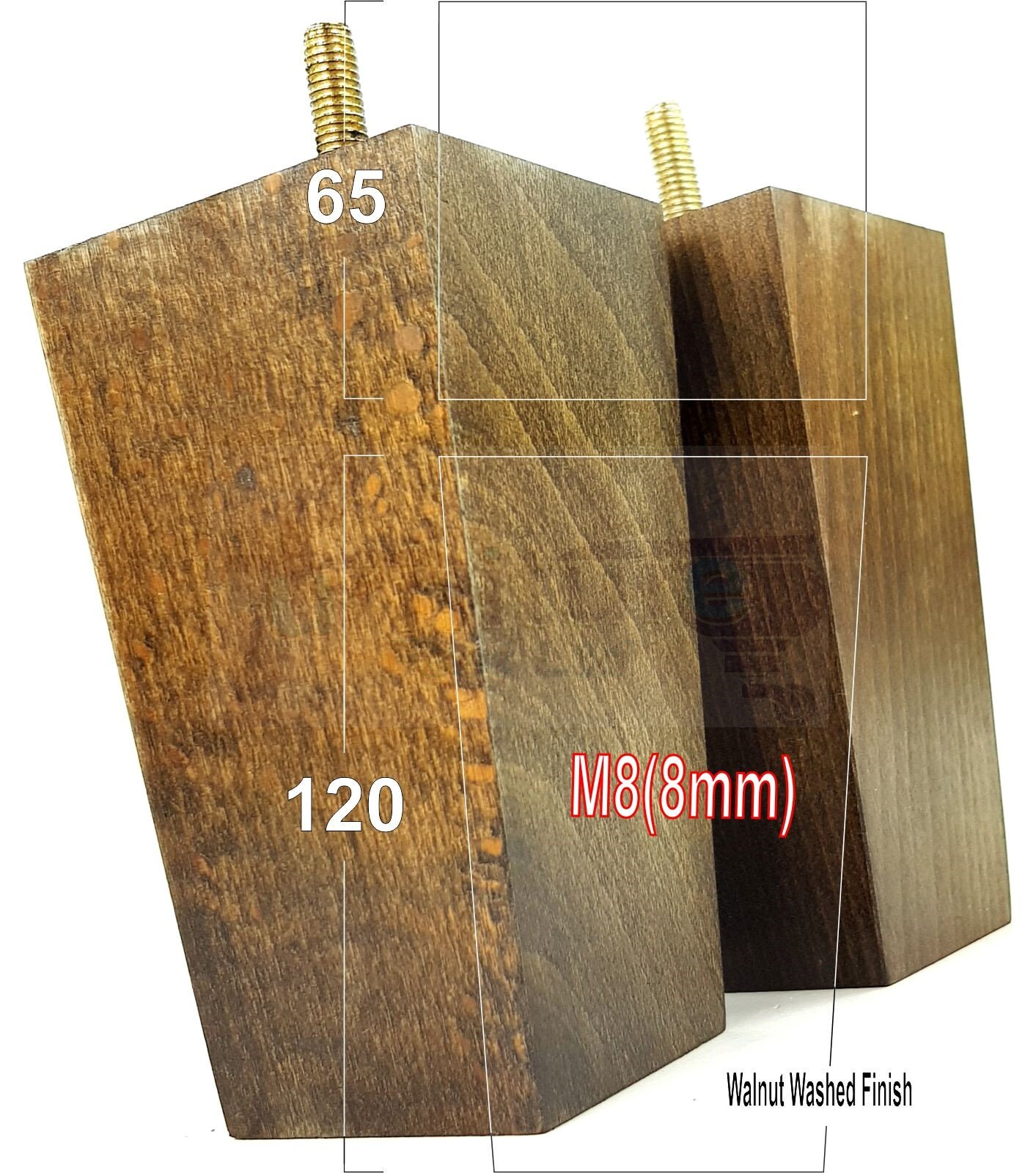 Solid Wood Furniture Feet Square Replacement Block Tapered - Etsy UK