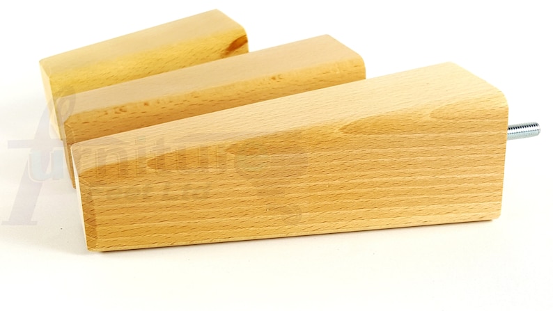 Natural Solid Wood Furniture Feet Replacement Legs 120mm to | Etsy