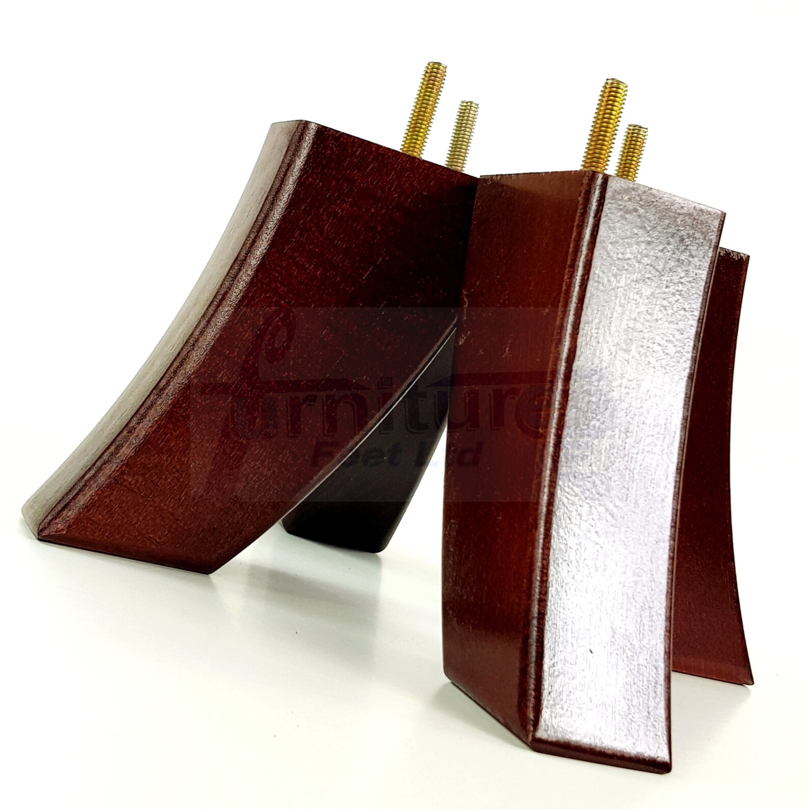 Curved Wooden Feet Solid Wood Furniture Legs Set of 4 135mm | Etsy