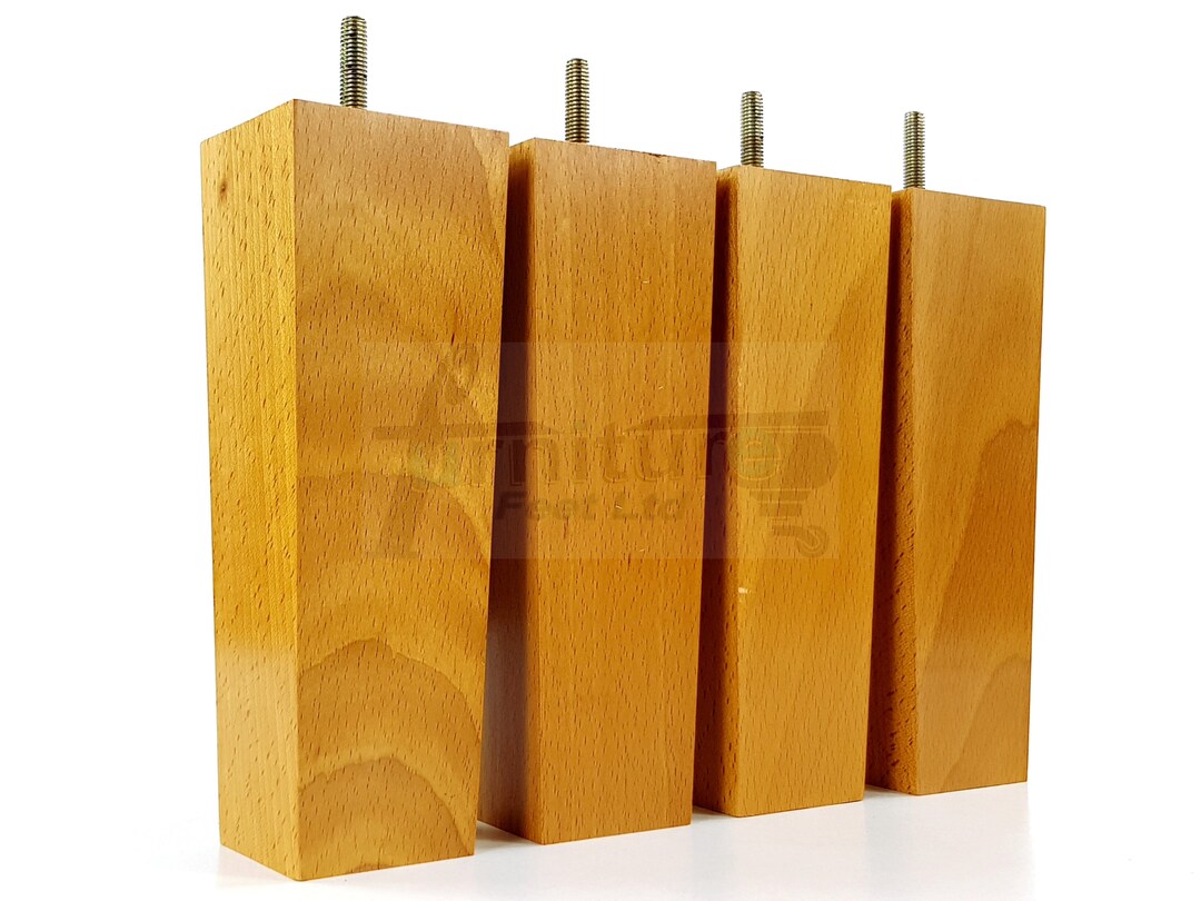 Wooden Furniture Feet Square Replacement Block Tapered Legs 100mm to ...