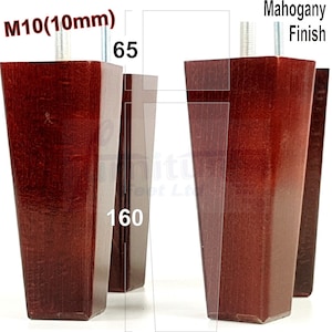 Mahogany Solid Wood Furniture Feet Replacement Legs 120mm to - Etsy UK
