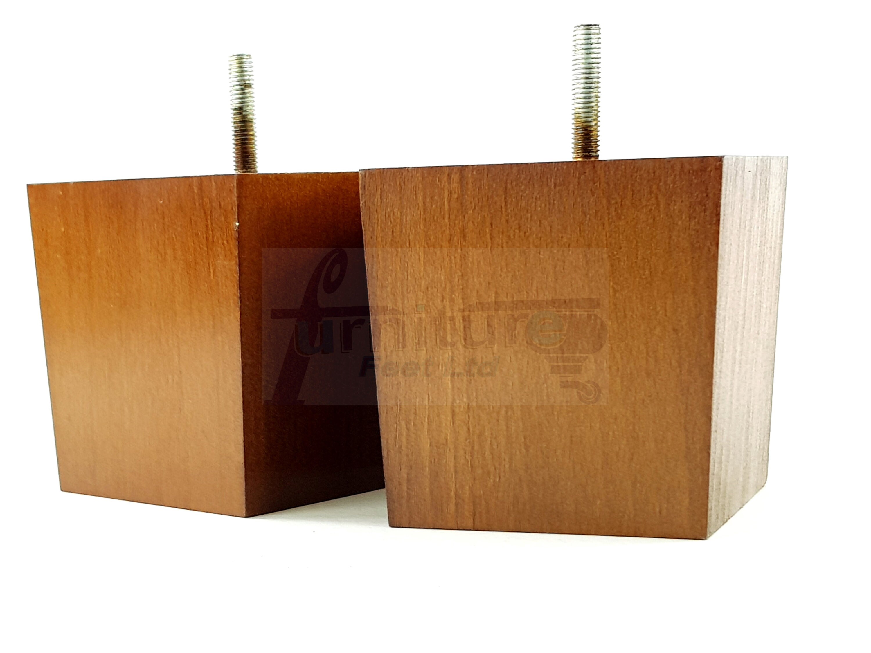 Modern Square Chunky Block Furniture Legs 90mm High Wooden Replacment ...