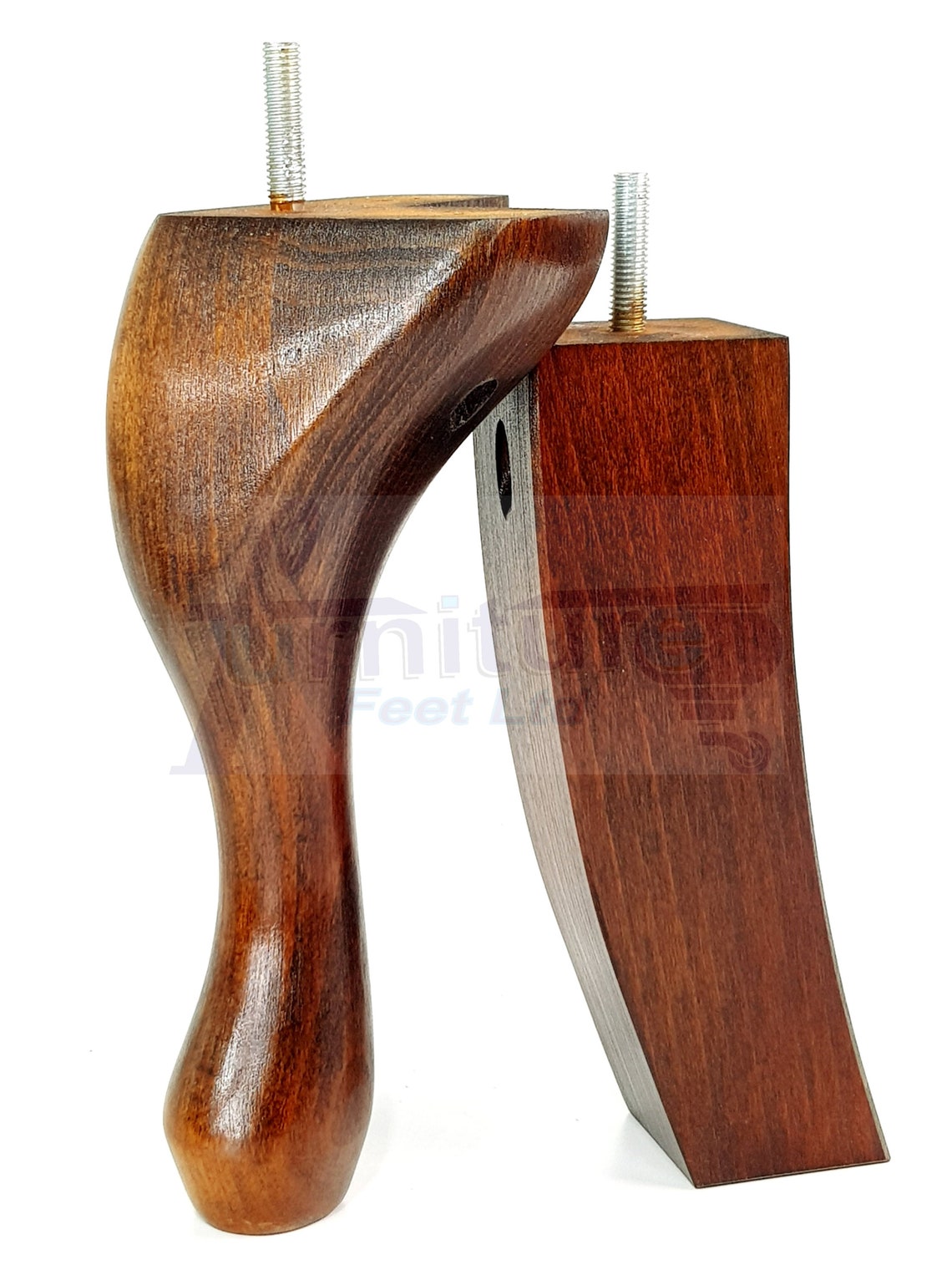 Solid Wood Furniture Feet 2 Vintage Queen Anne 8 Inches 200mm High ...