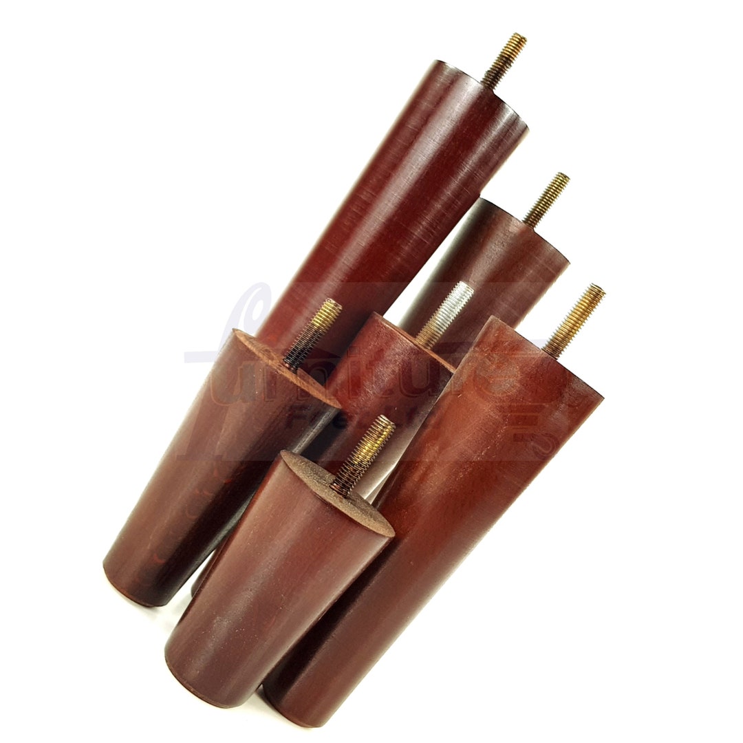 Mahogany Solid Wood Furniture Feet 80mm to 240mm High Mid Century Retro ...