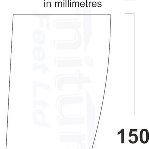 Solid Wood Block Feet Replacement Curved Furniture Legs 150mm High ...