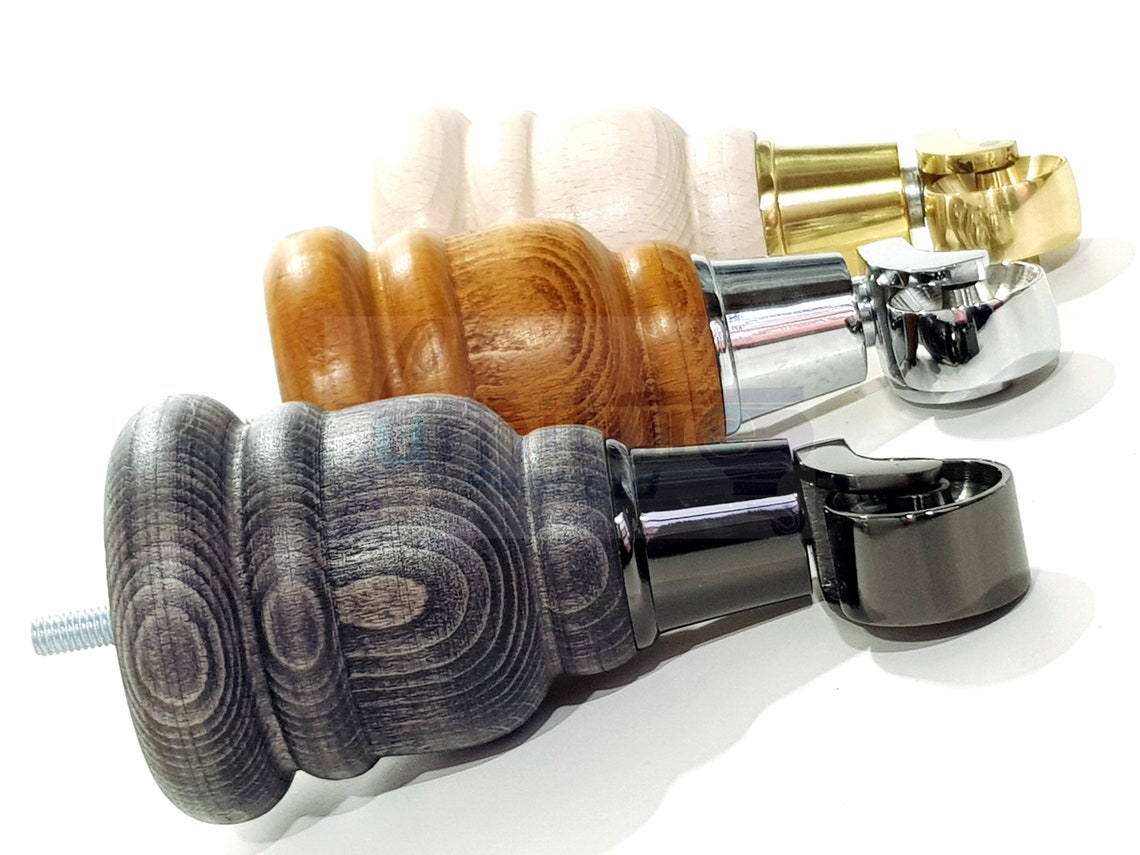 Solid Wood Furniture Feet With Multiple Colour Castors Set of | Etsy UK