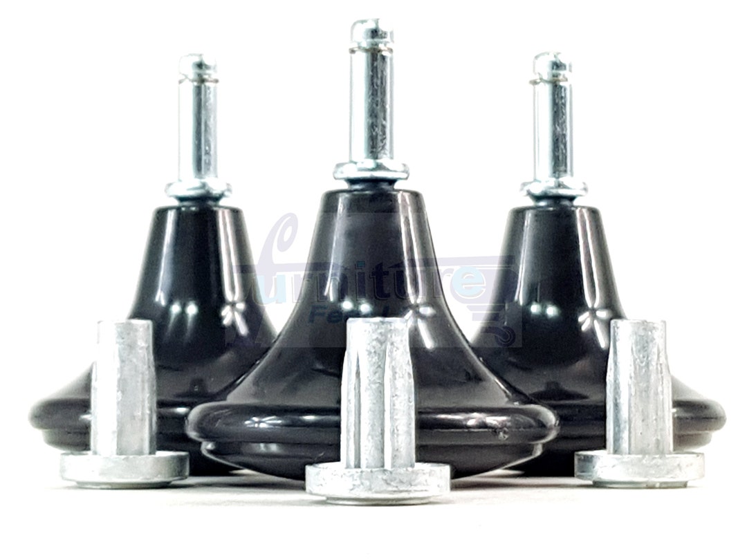 Strong Plastic High Quality Black Feet Leg Glides Castors & Inserts ...