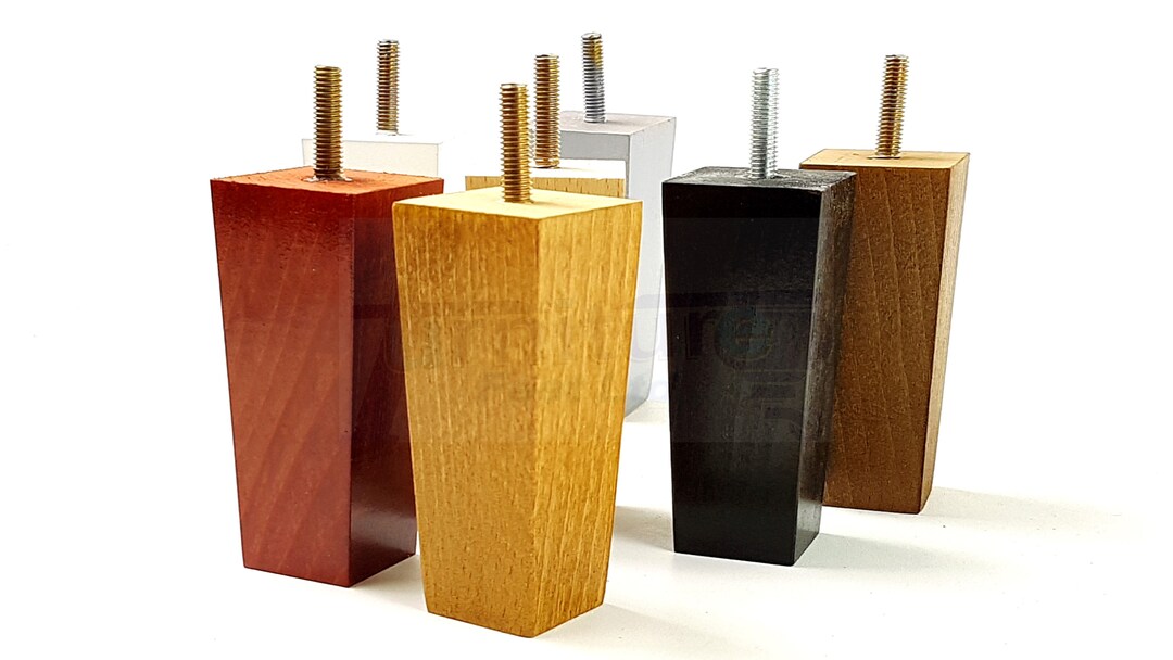 Furniture Legs Solid Wood Block Replacement Square Feet 120mm High ...