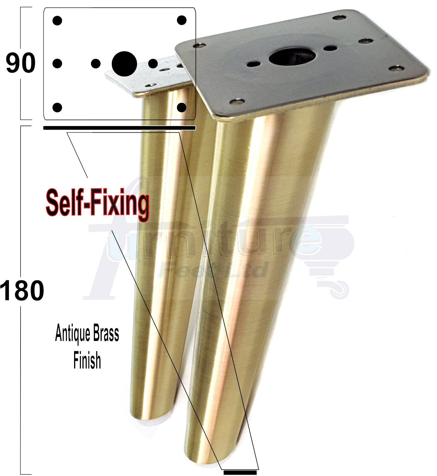 4x Furniture Feet 180mm High Metal Legs Various Colours for - Etsy UK