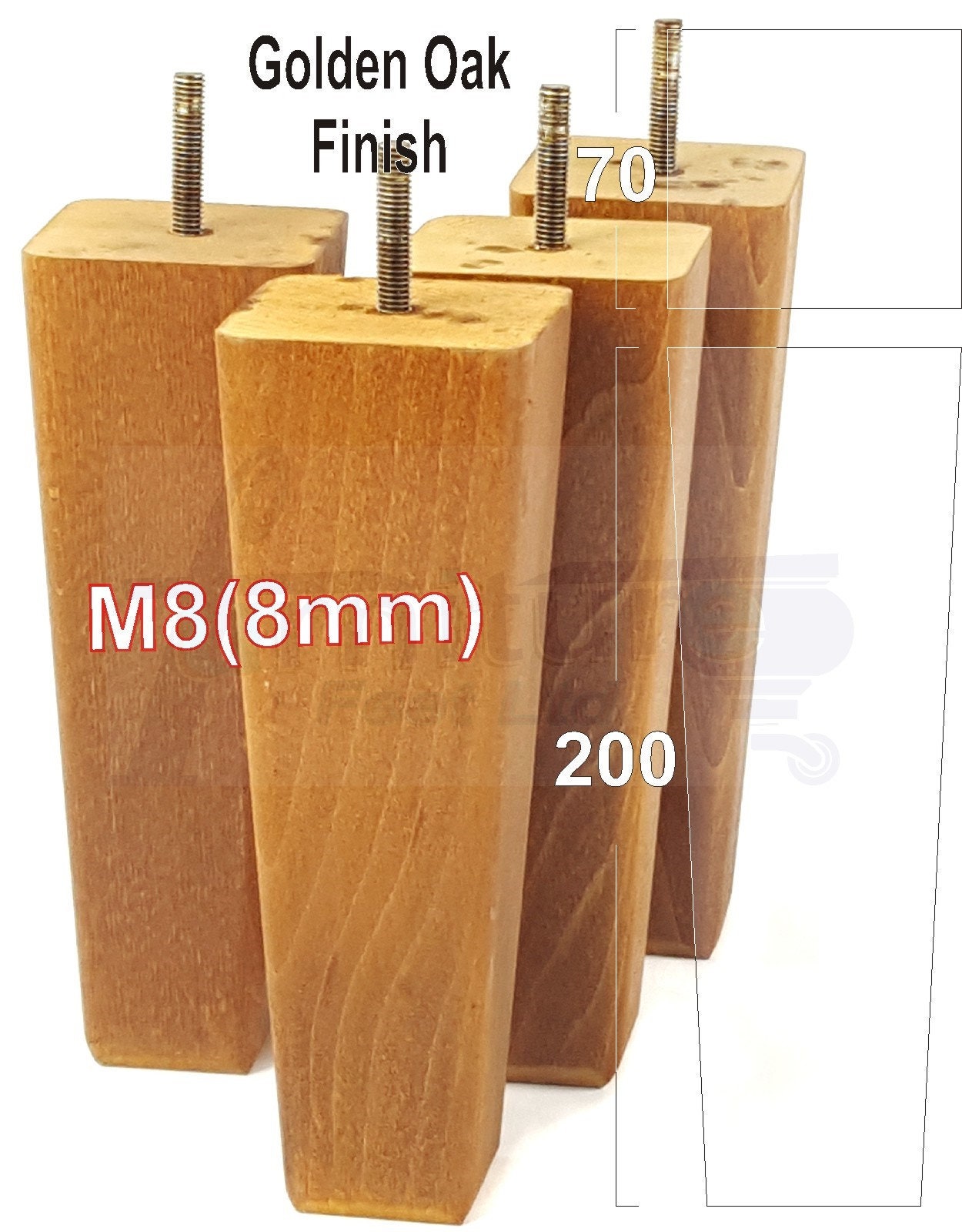 Golden Oak Solid Wood Furniture Feet Replacement Legs 120mm to - Etsy UK
