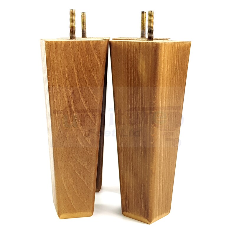 Dark Oak Stain Solid Wood Furniture Feet Replacement Legs | Etsy