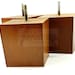 Modern Square Chunky Block Furniture Legs 90mm High Wooden Replacment ...