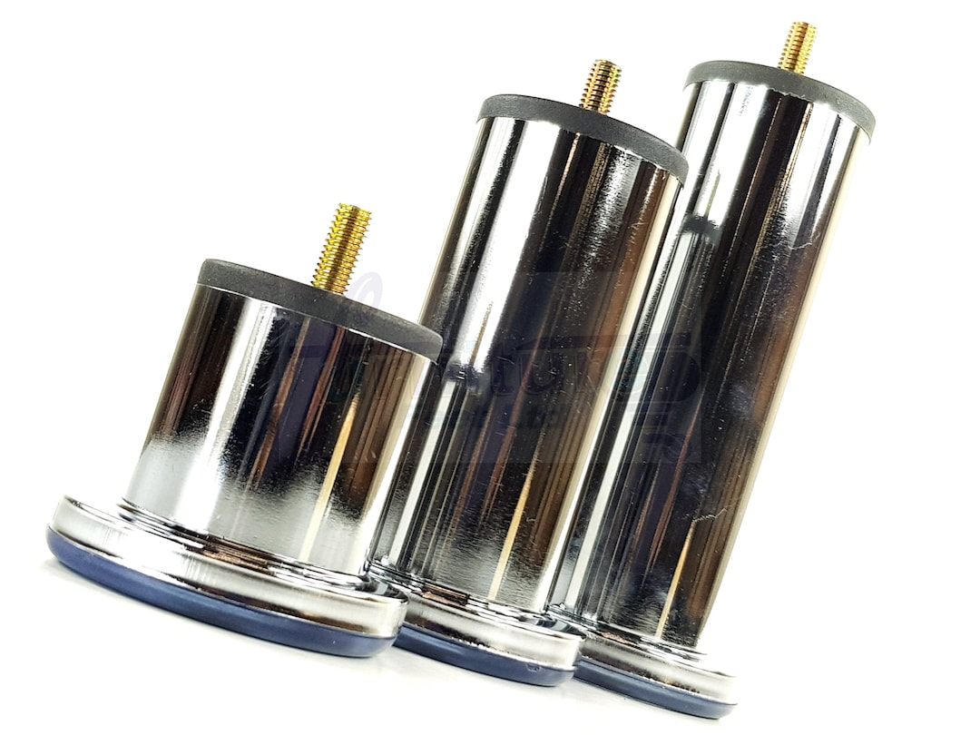 Metal Furniture Feet Chrome Finished Furniture Legs 60mm - 160mm High ...
