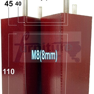Solid Wood Furniture Legs Replacement Block Feet 110mm High Multiple ...