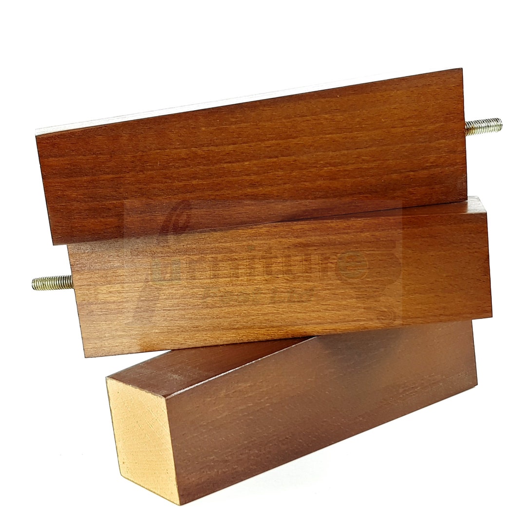Wooden Furniture Leg Square Replacement Block Tapered Feet 100mm to ...