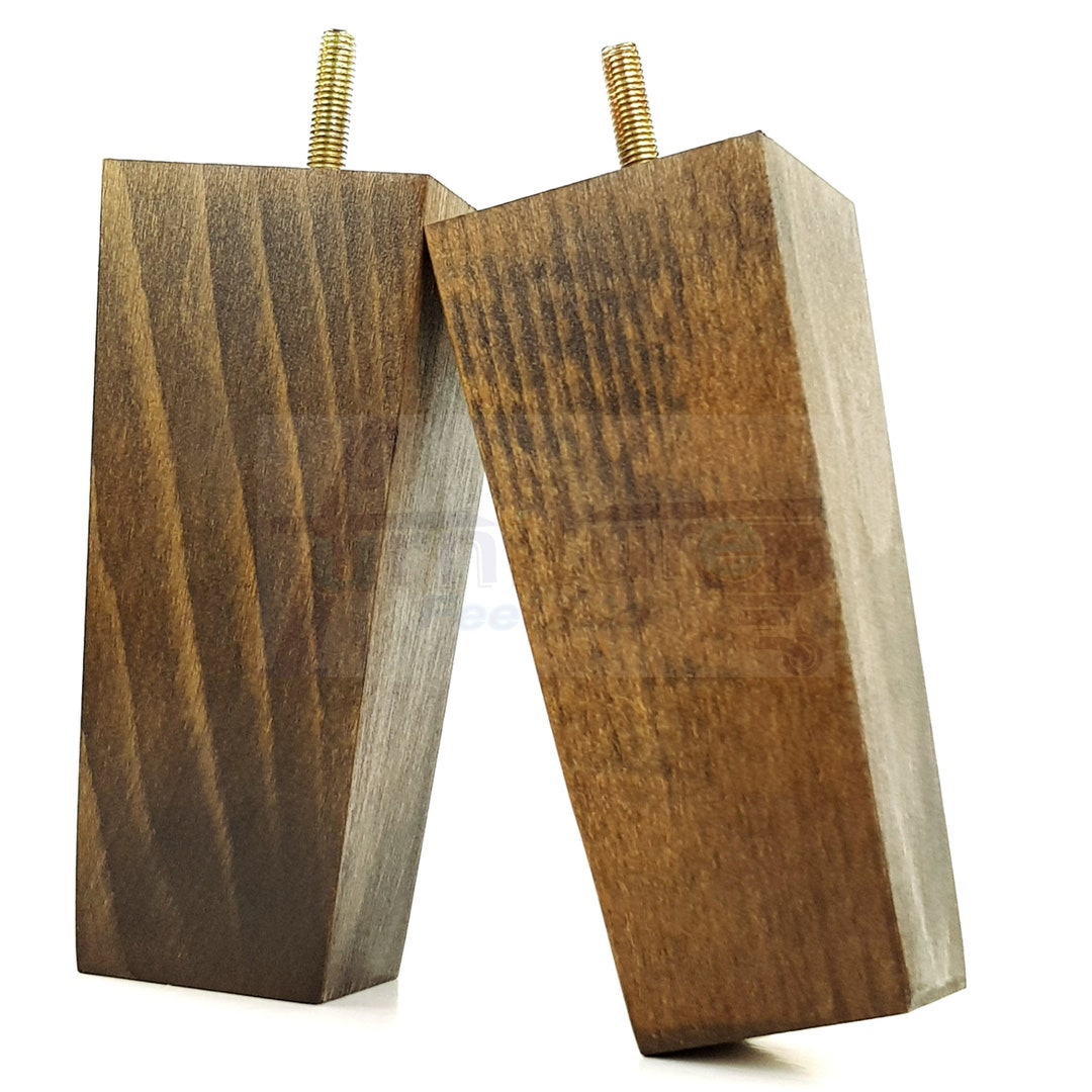 Wood Furniture Feet Square Replacement Block Tapered Legs 100mm to ...