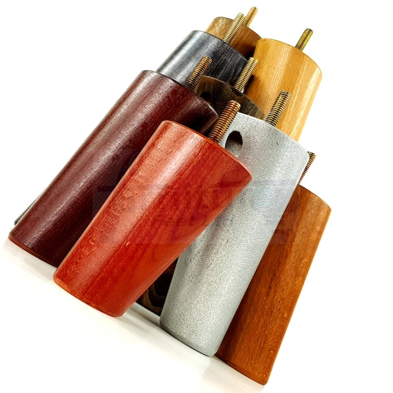 4 Solid Wood Furniture Feet Replacement Mid Centry Round - Etsy