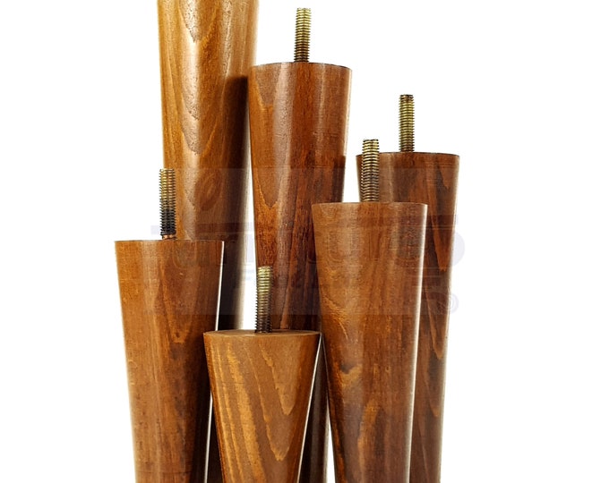 Tapered Wooden Furniture Legs, Natural Wooden Colour Legs,mid-century ...