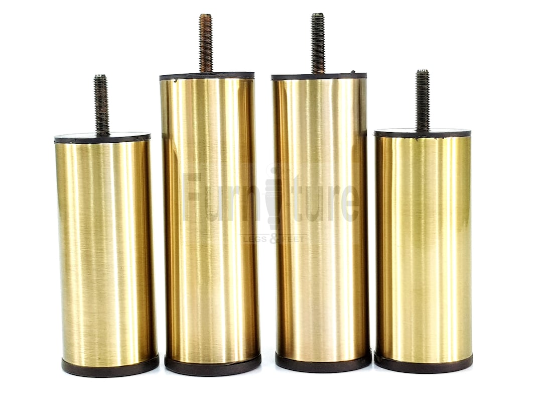 Metal Furniture Feet Brushed Brass Finished Furniture Legs 120mm ...