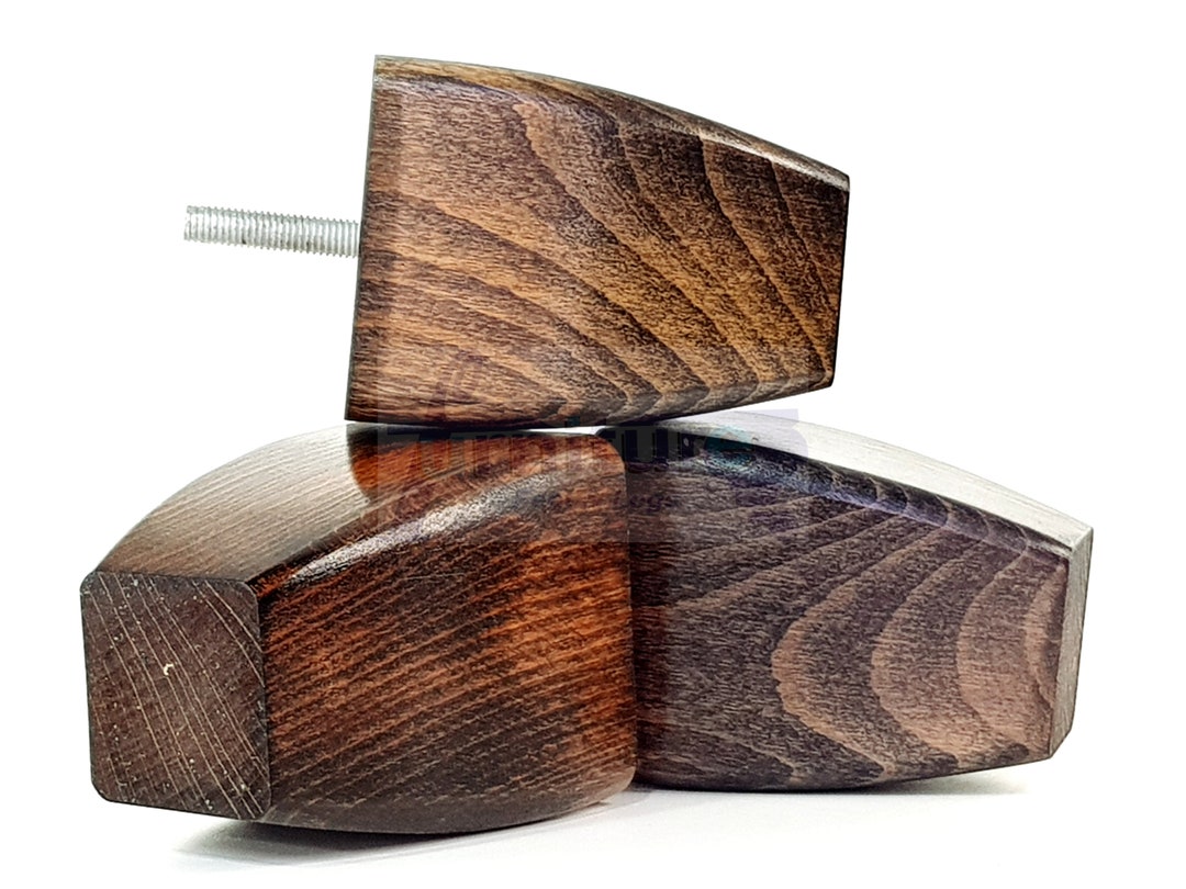 Solid Wood Square Furniture Feet Replacement Block Legs 90mm High ...