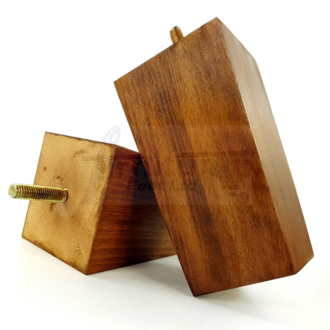 Wooden Furniture Feet Square Replacement Block Tapered Legs 100mm to ...