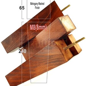 Wooden Furniture Feet Square Replacement Block Tapered Legs 100mm to ...