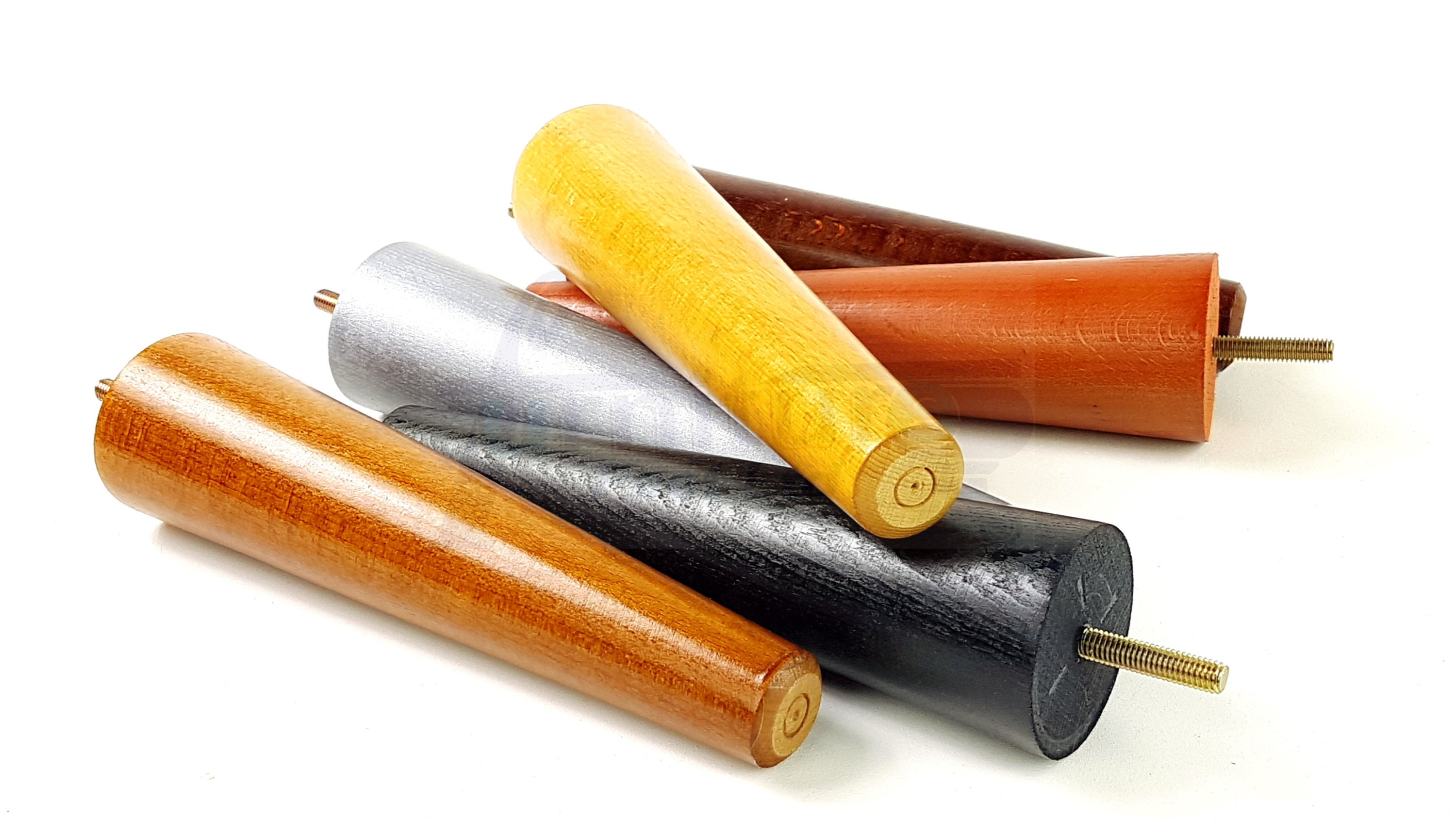 Turned Solid Wood Round Furniture Feet Replacement Mid Centry | Etsy UK