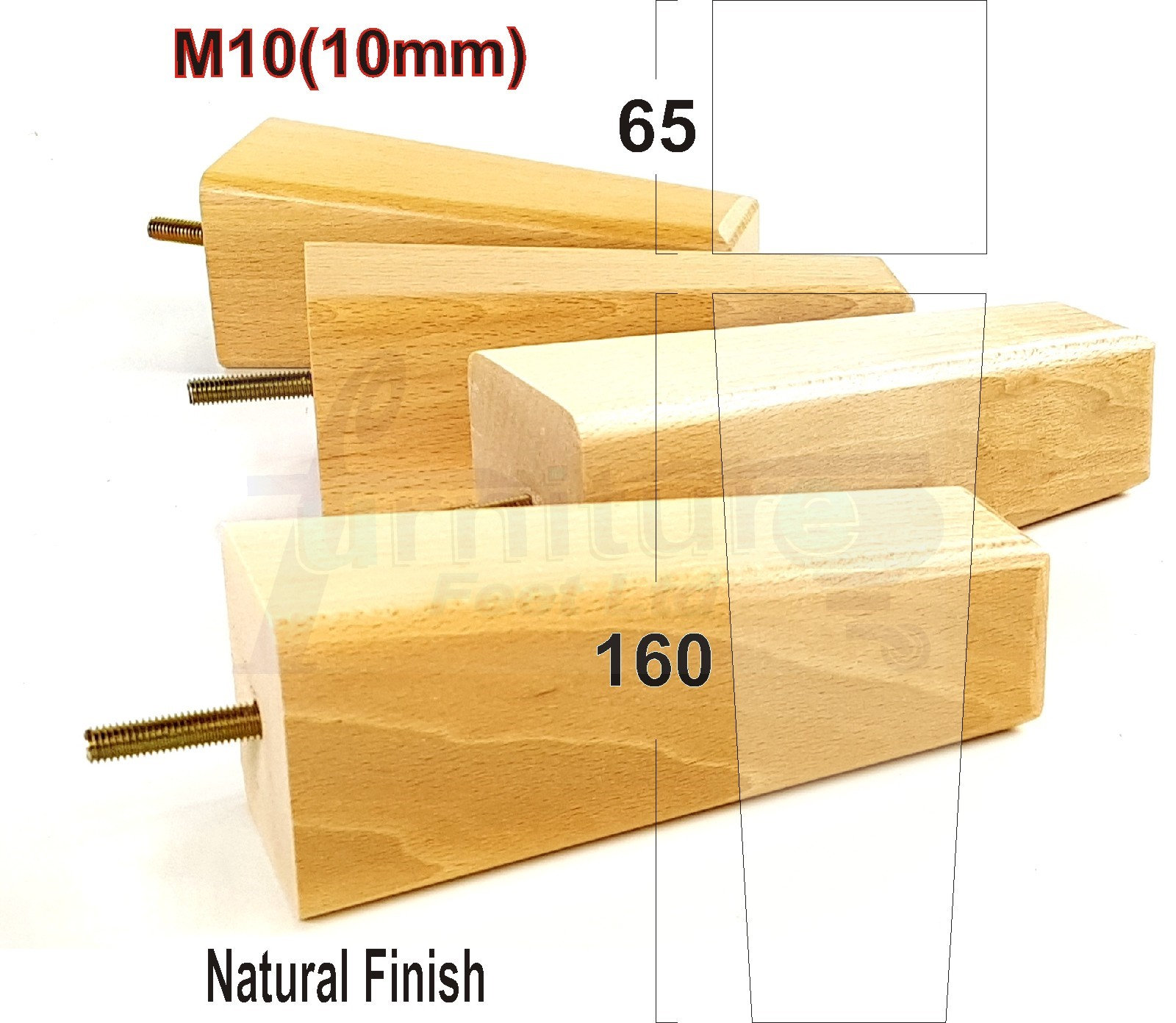 Natural Solid Wood Furniture Feet Replacement Legs 120mm to - Etsy UK
