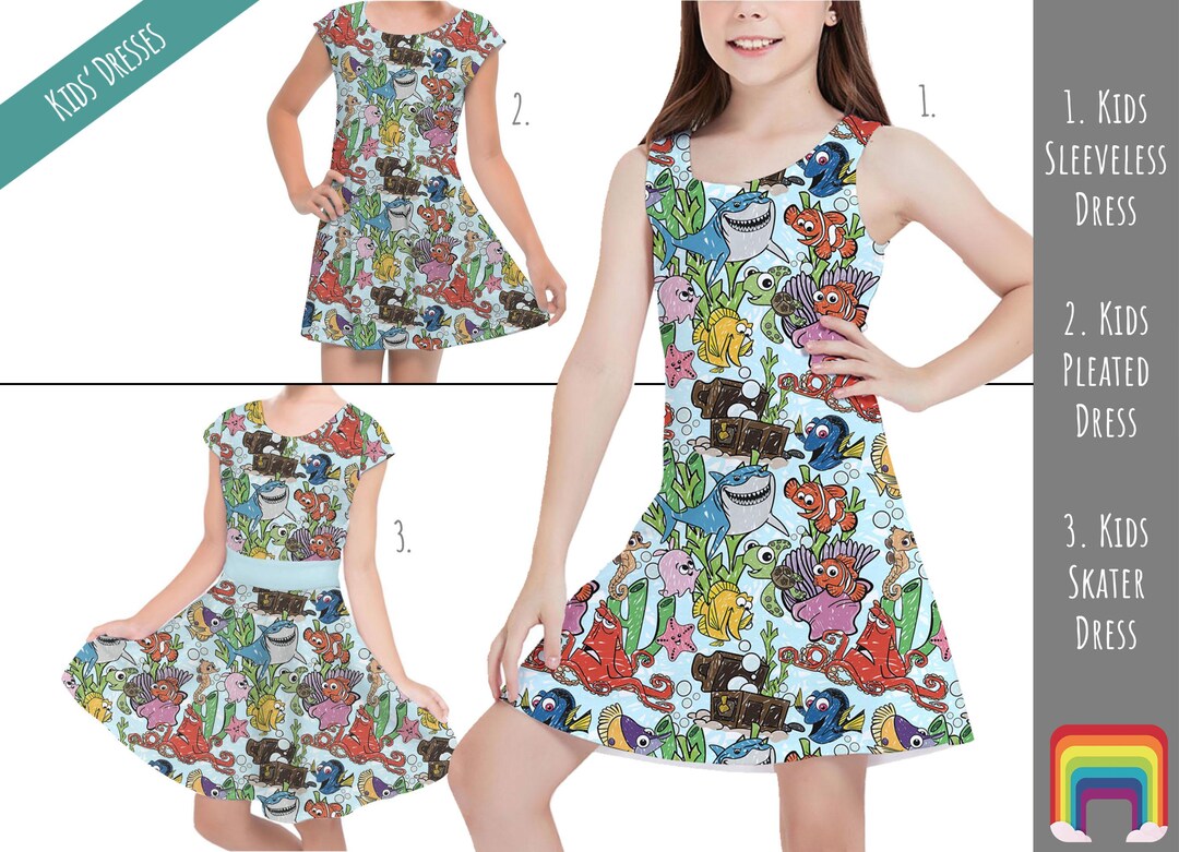 Fish Are Friends Nemo Inspired - Disney Inspired Kids' Dresses - Girls ...