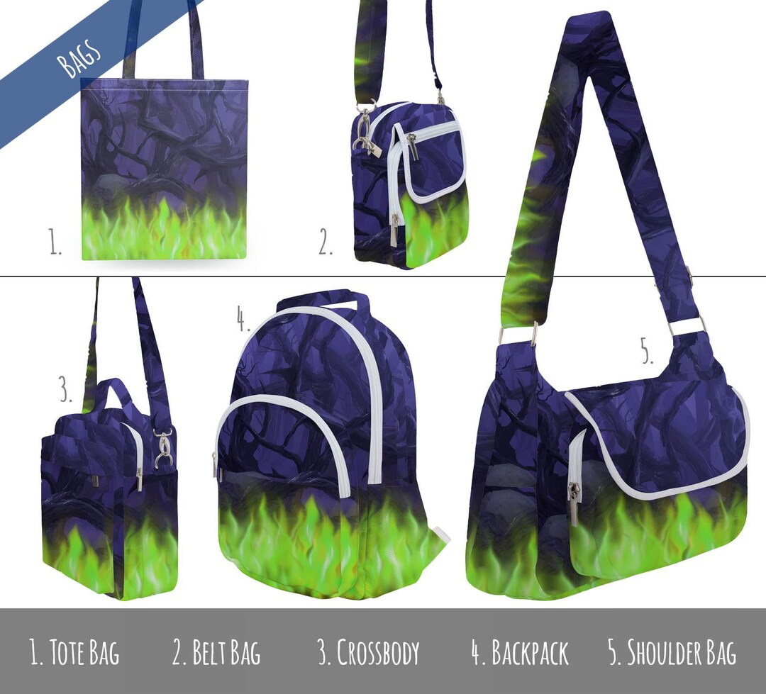 Forest of Thorns Maleficent Villains Inspired Disney Bags Tote, Belt ...