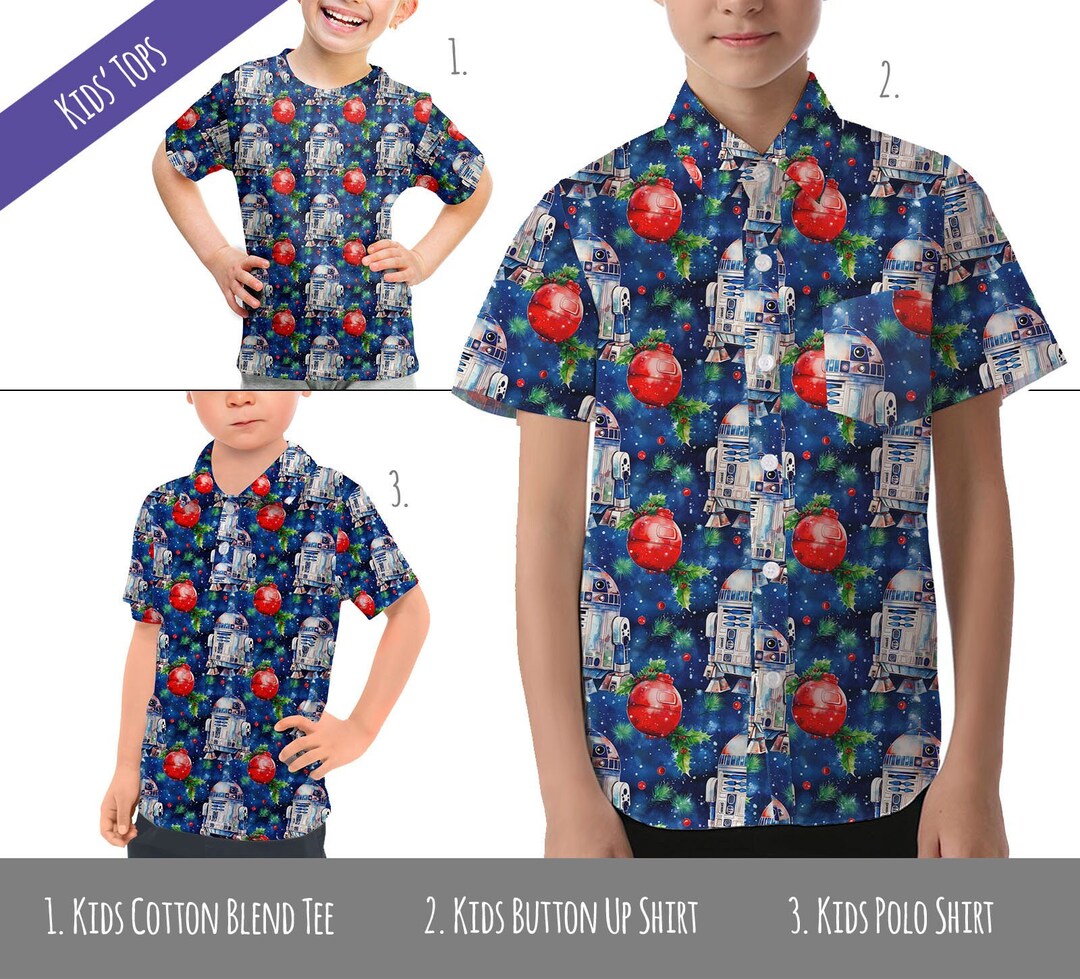 Little Blue Christmas Droid Theme Park Inspired Kids' Tops Children's ...