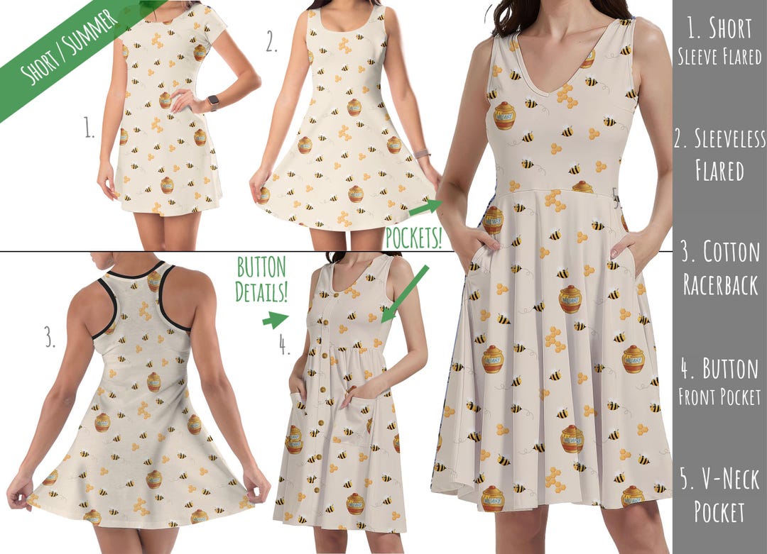 Hunny Pots Winnie the Pooh Inspired Disney Inspired Dress in Xs 5XL ...